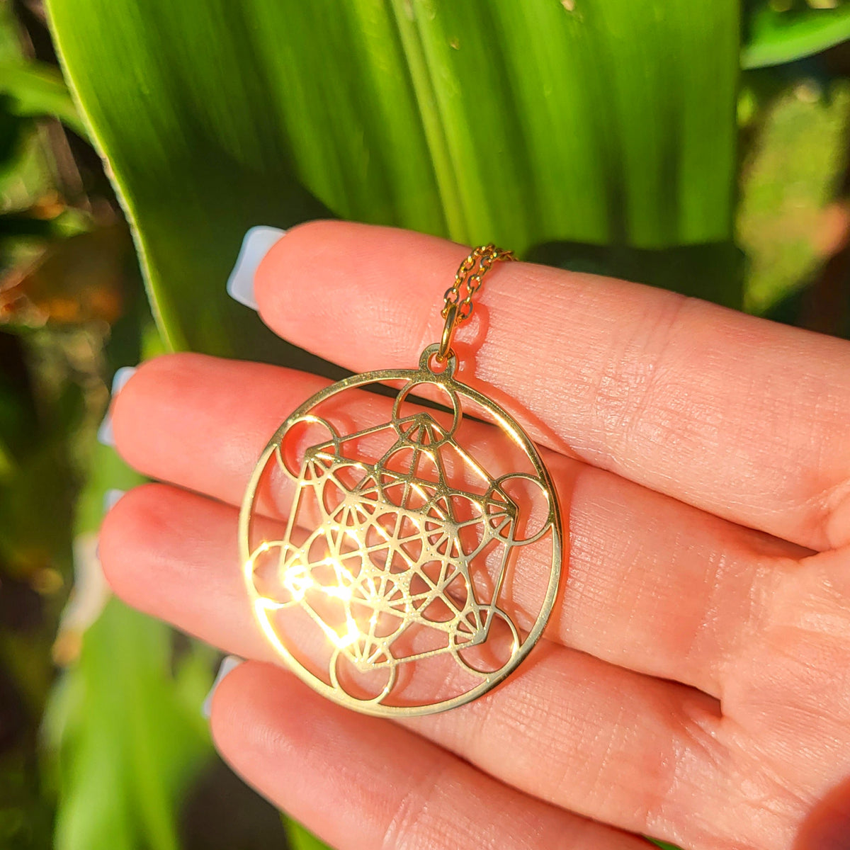 Metatron Cube Necklace Sacred Geometry Jewelry Gold and Rose Gold Symb ...